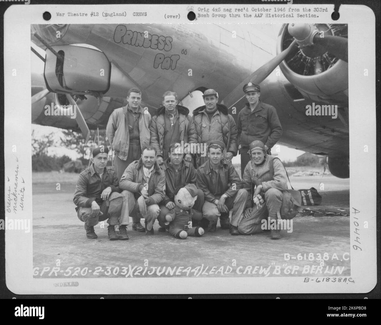 Lead Crew Of "B-Group" On Bombing Mission To Berlin, Germany, In Front ...