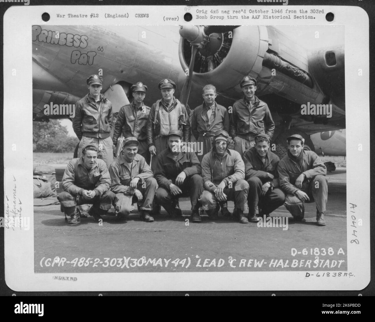 Lead Crew On Bombing Mission To Halberstadt, Germany, In Front Of The ...