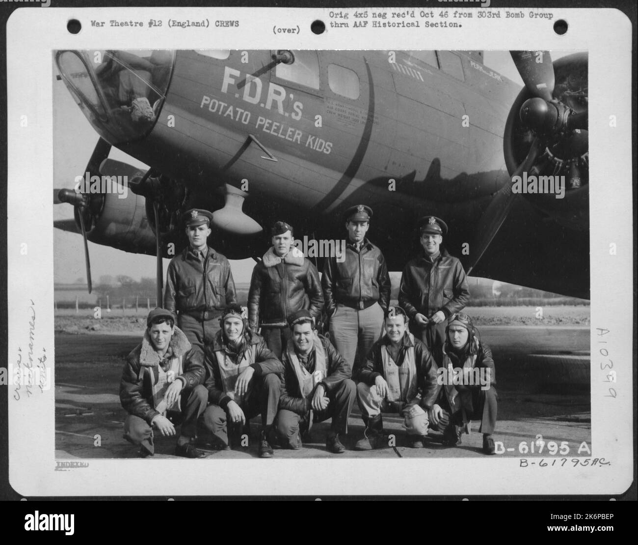 "F.D.R.'s Potato Peeler Kids" Nickname On A Boeing B-17 "Flying ...