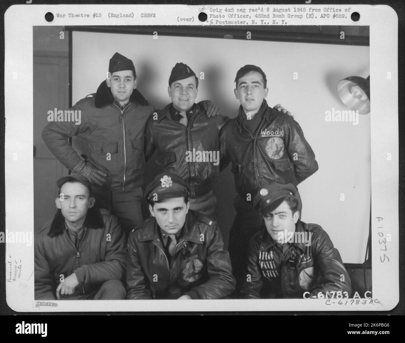 Lt. Reiter And Crew Of The 452Nd Bomb Group At An Airbase In England ...