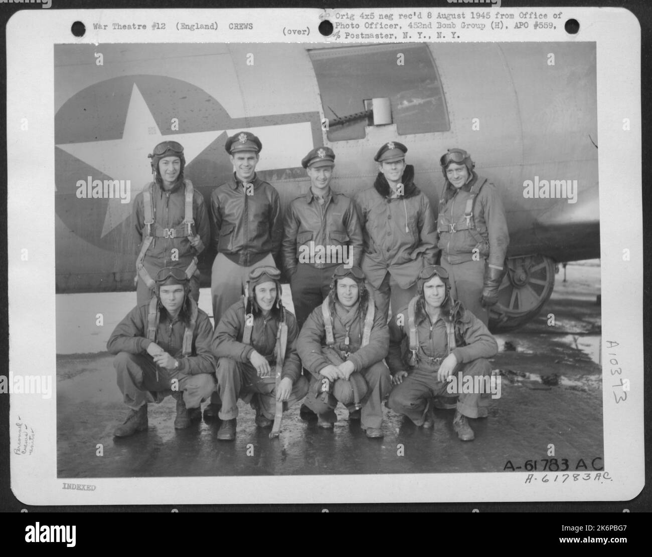 Lt. Gay And Crew Of The 452Nd Bomb Gp Beside A Boeing B-17 "Flying ...
