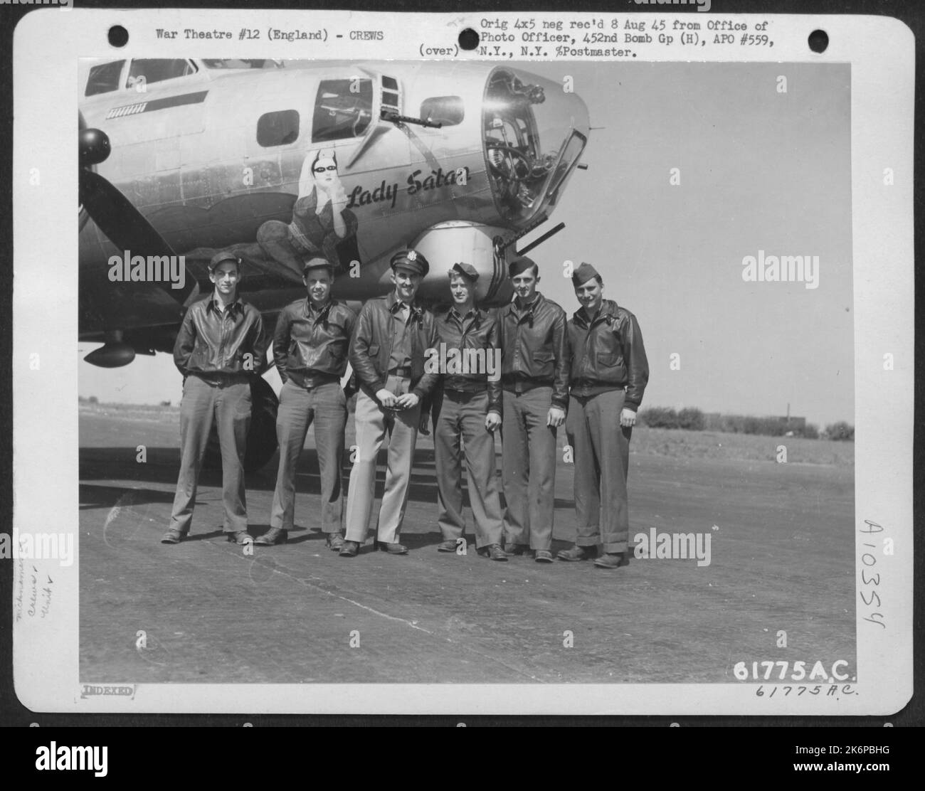 Crew Of The 452Nd Bomb Group, Beside The Boeing B-17 "Flying Fortress ...