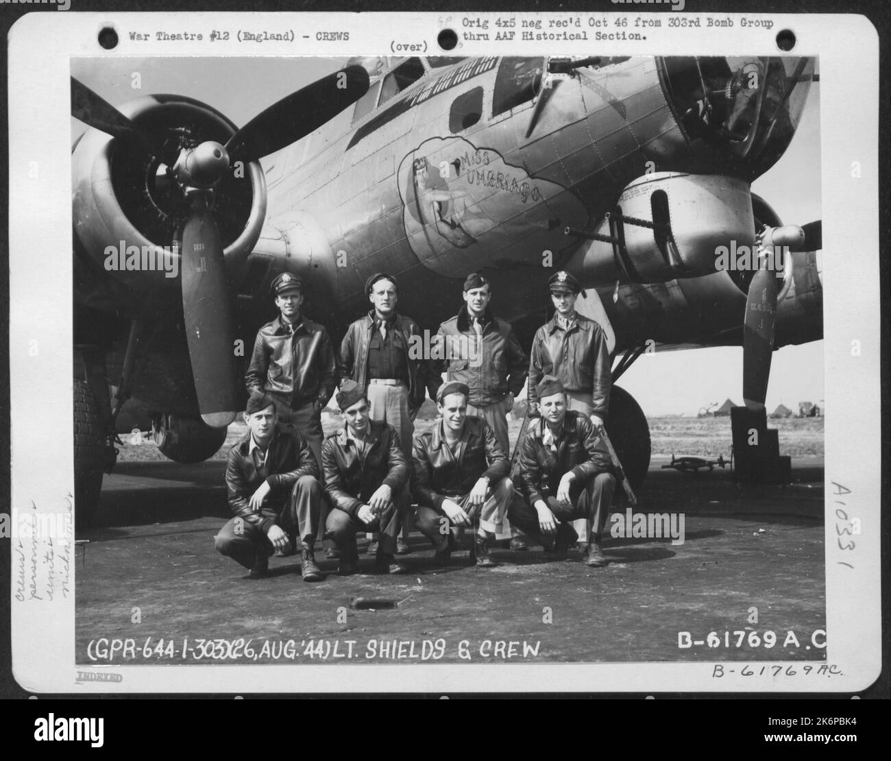 Lt. Edward F. Shields And Crew Of The 360Th Bomb Squadron, 303Rd Bomb ...