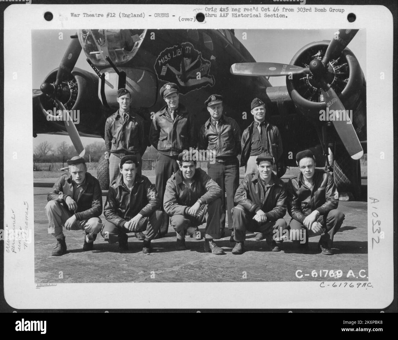 Lt. A.E. Earhart And Crew Of The 360Th Bomb Squadron, 303Rd Bomb Group ...