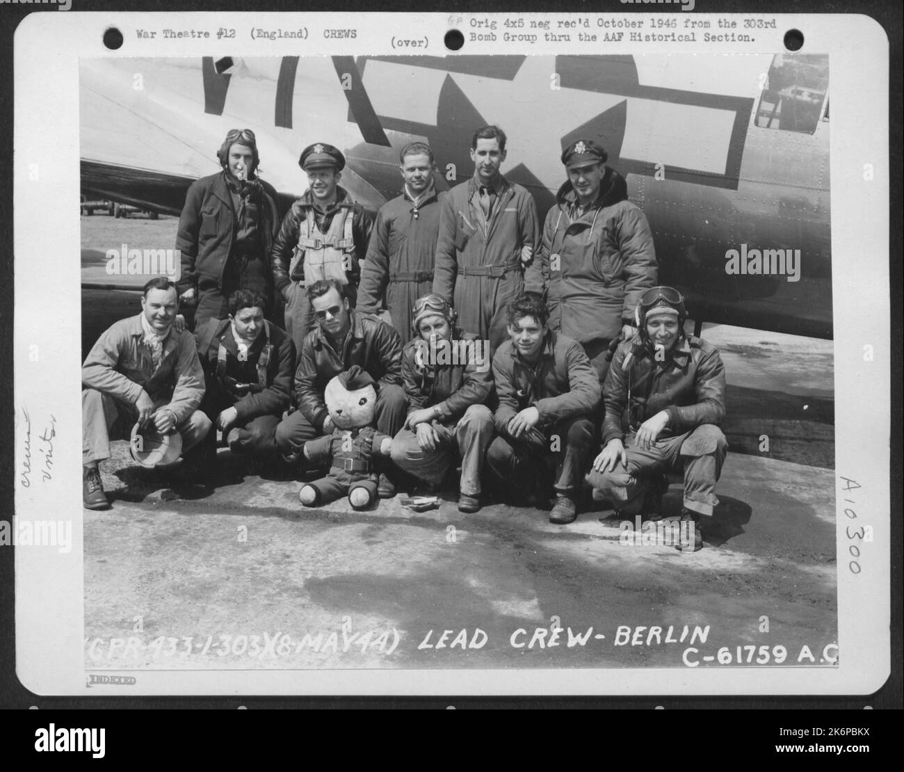 Lead Crew On Bombing Mission To Berlin, Germany, Beside A Boeing B-17 ...