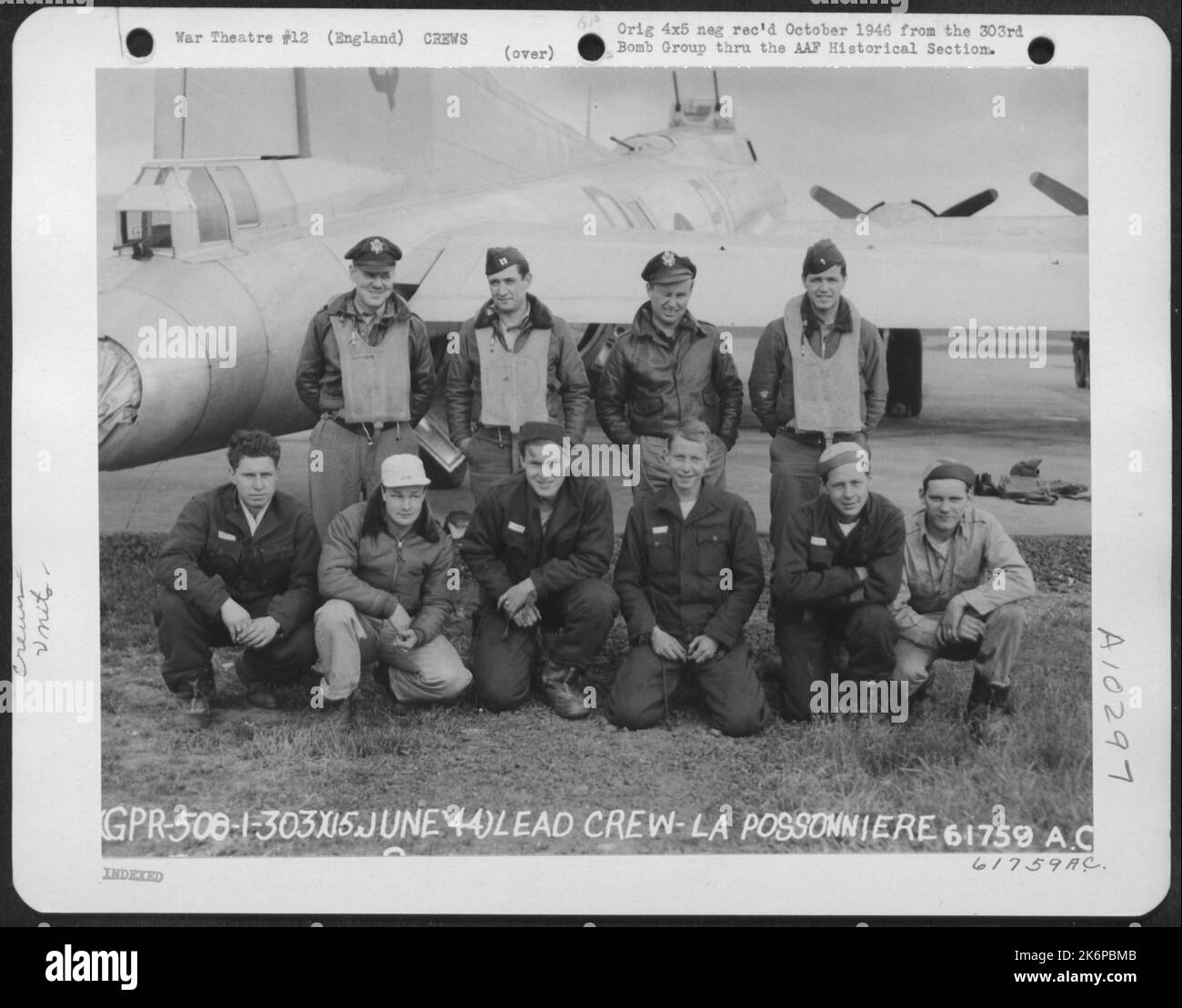 Lead Crew On Bombing Mission To La Possoniere, France, Beside A Boeing ...