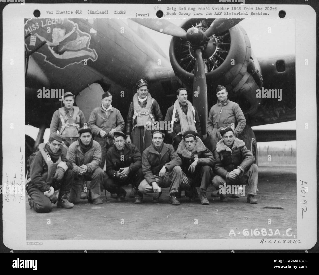 Lead Crew On Bombing Mission To Hamm, Germany, Pose In Front Of A ...