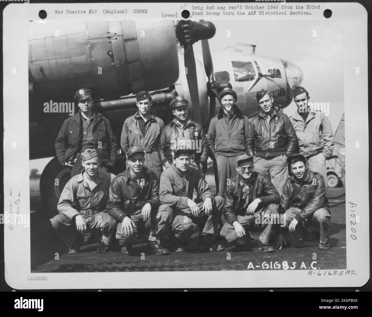 Lead Crew On Bombing Mission Pose To Stuttgart, Germany, Pose Beside A ...