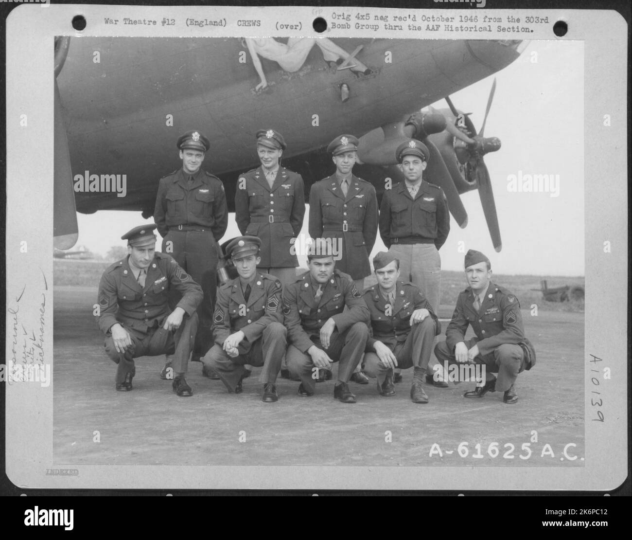 Lt. W.H. Bergeron And Crew Of The 360Th Bomb Squadron, 303Rd Bomb Group ...