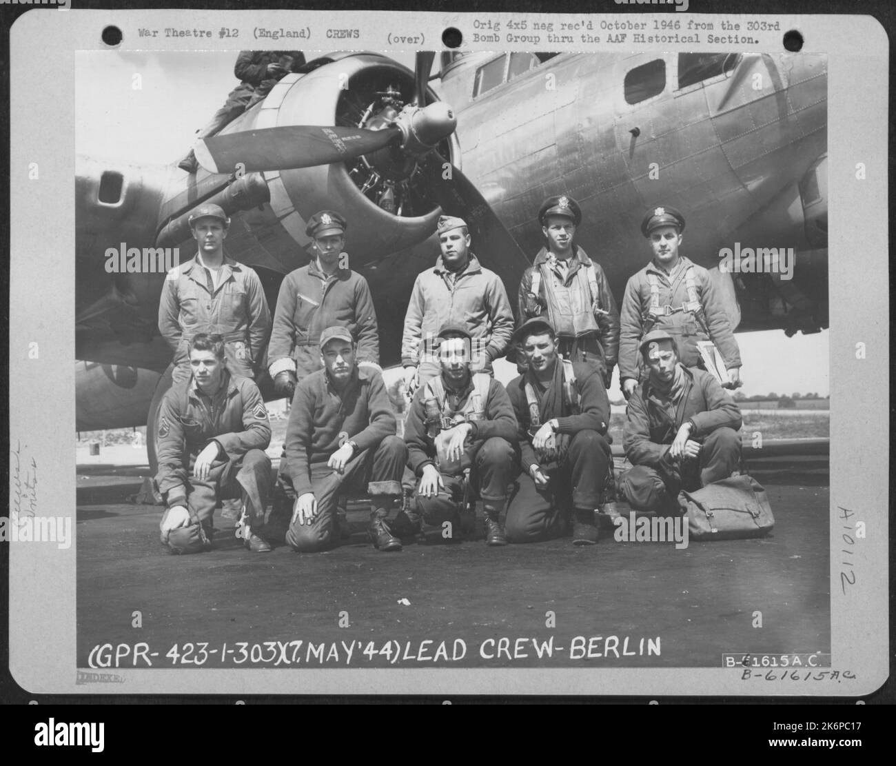 Lead Crew Of Bombing Mission To Berlin, Germany Pose Beside A Boeing B ...
