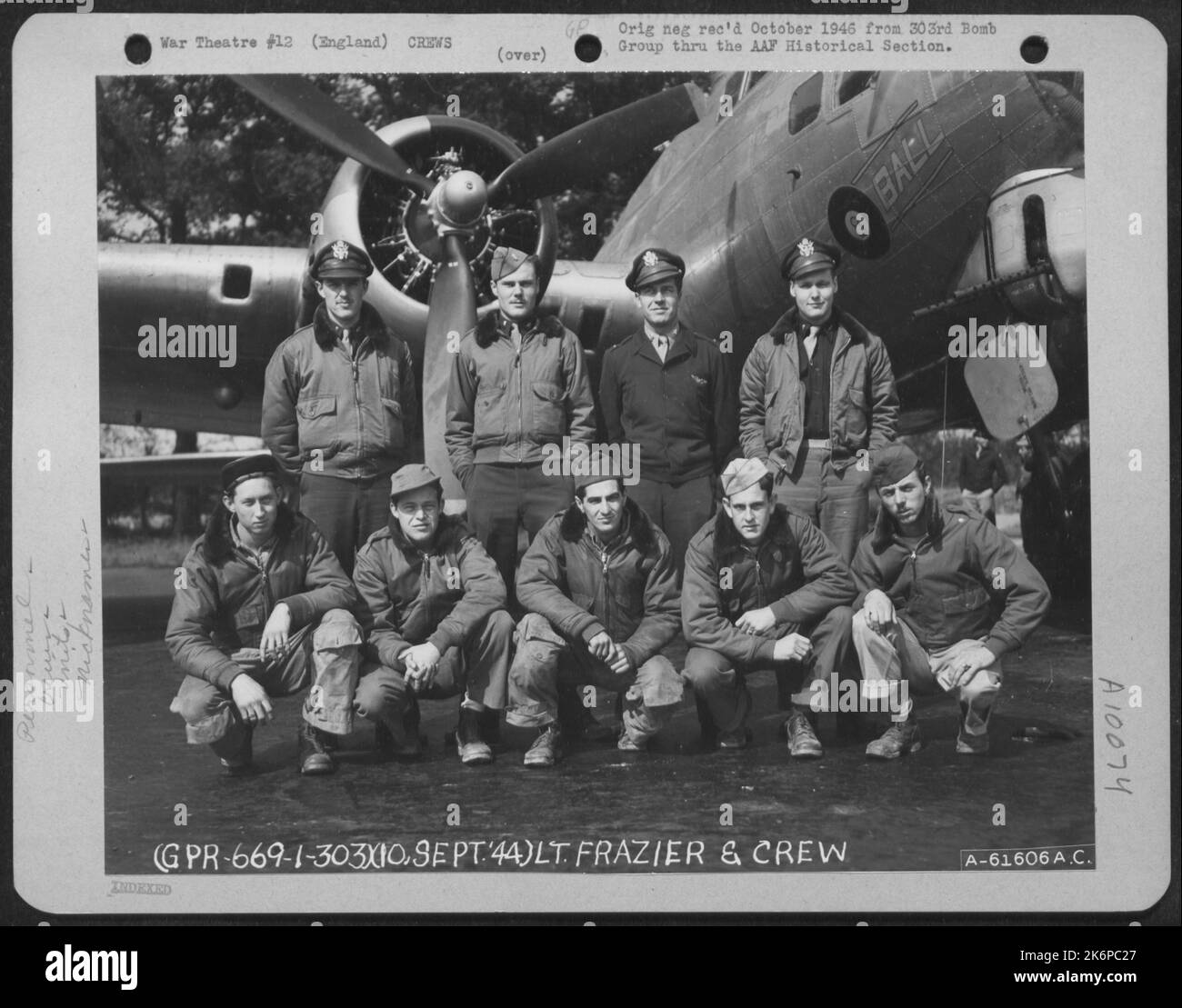 Lt. E.C. Frazier And Crew Of The 359Th Bomb Squadron, 303Rd Bomb Group ...