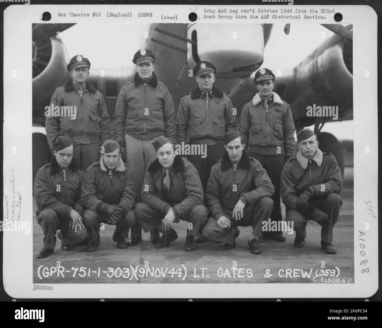 Lt. Gates And Crew Of The 359Th Bomb Squadron, 303Rd Bomb Group Based ...