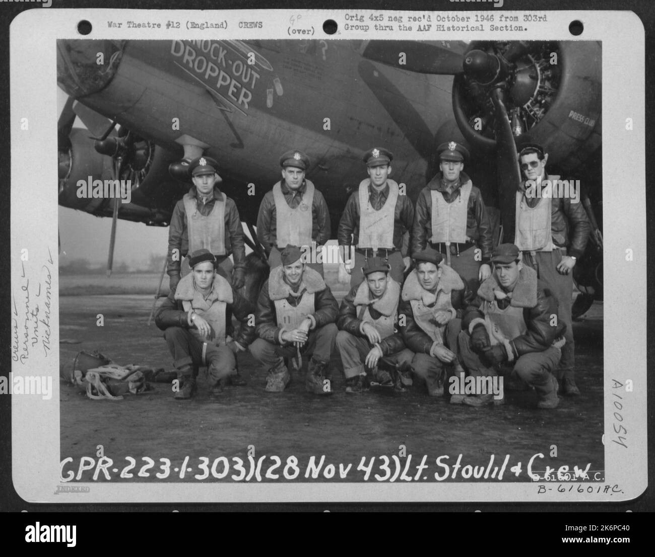 Lt. Donald Stoulil And Crew Of The 359Th Bomb Squadron, 303Rd Bomb ...