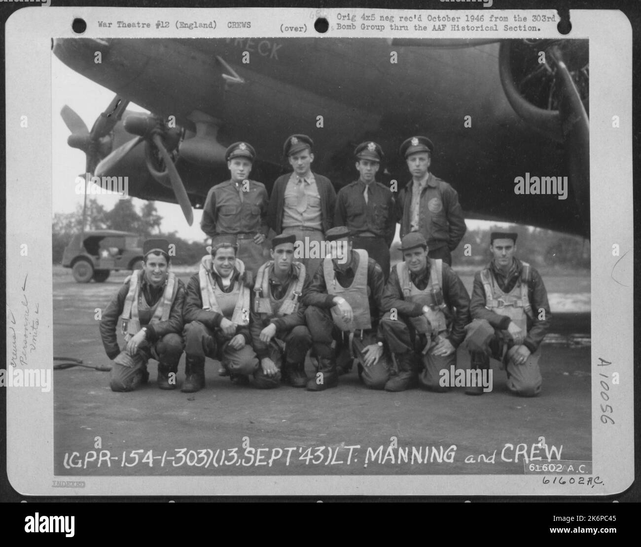 Lt. Manning And Crew Of The 359Th Bomb Squadron, 303Rd Bomb Group Based ...
