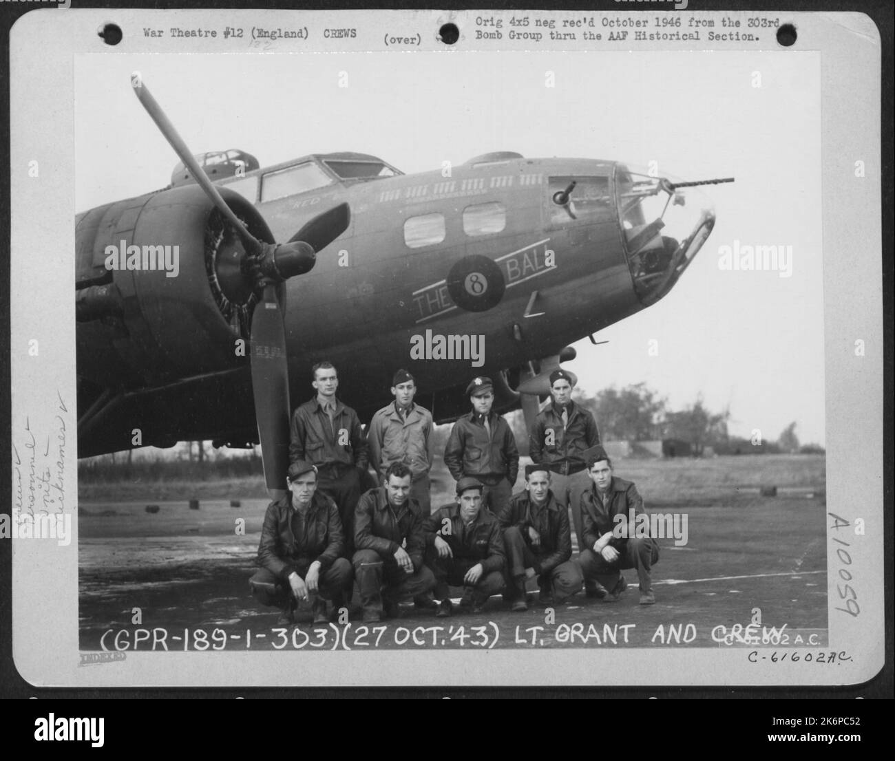 Lt. H.G. Grant And Crew Of The 359Th Bomb Squadron, 303Rd Bomb Group ...