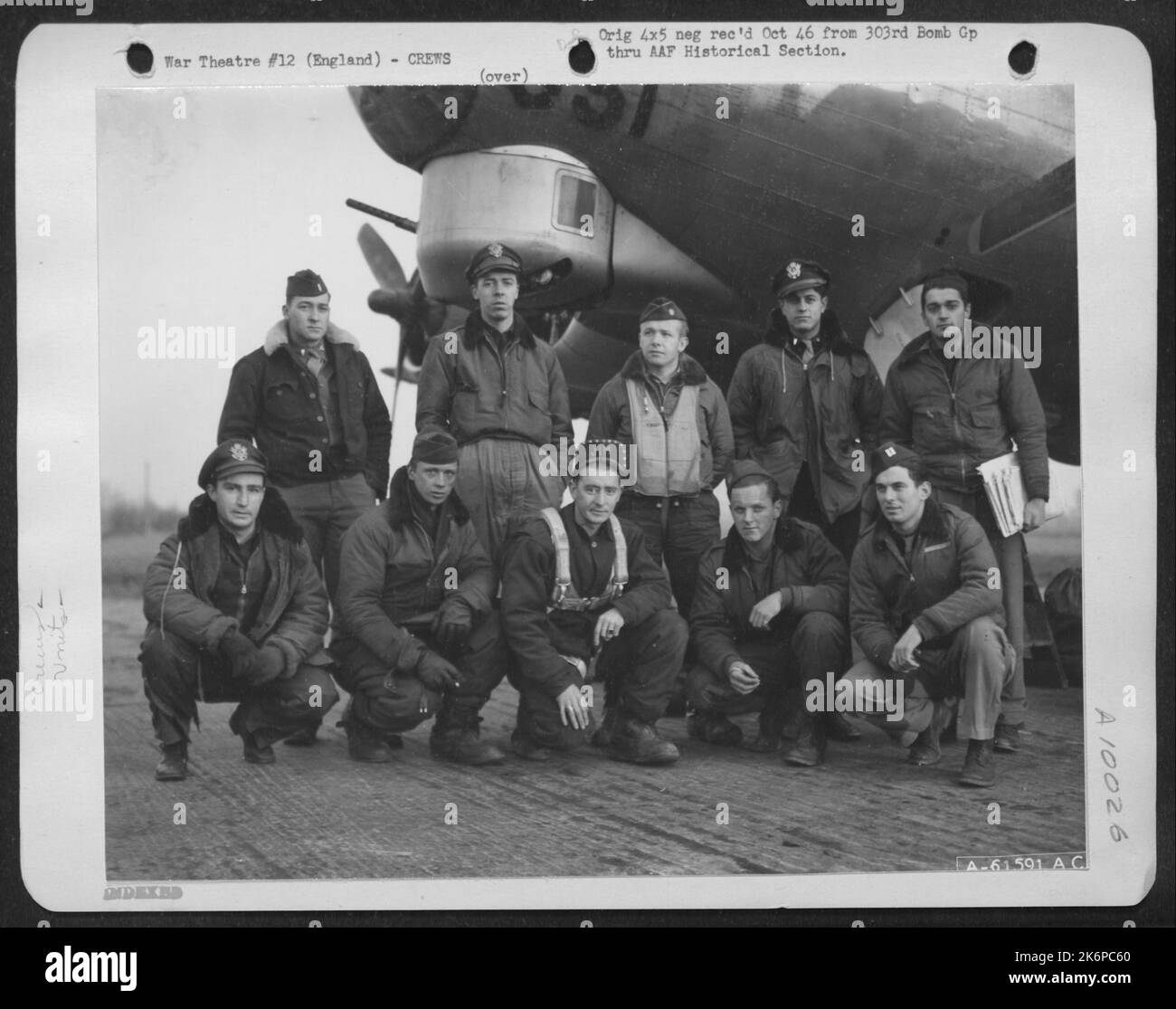 Lead Crew On Bombing Mission To Nieder-Breisig, Germany, Beside A ...