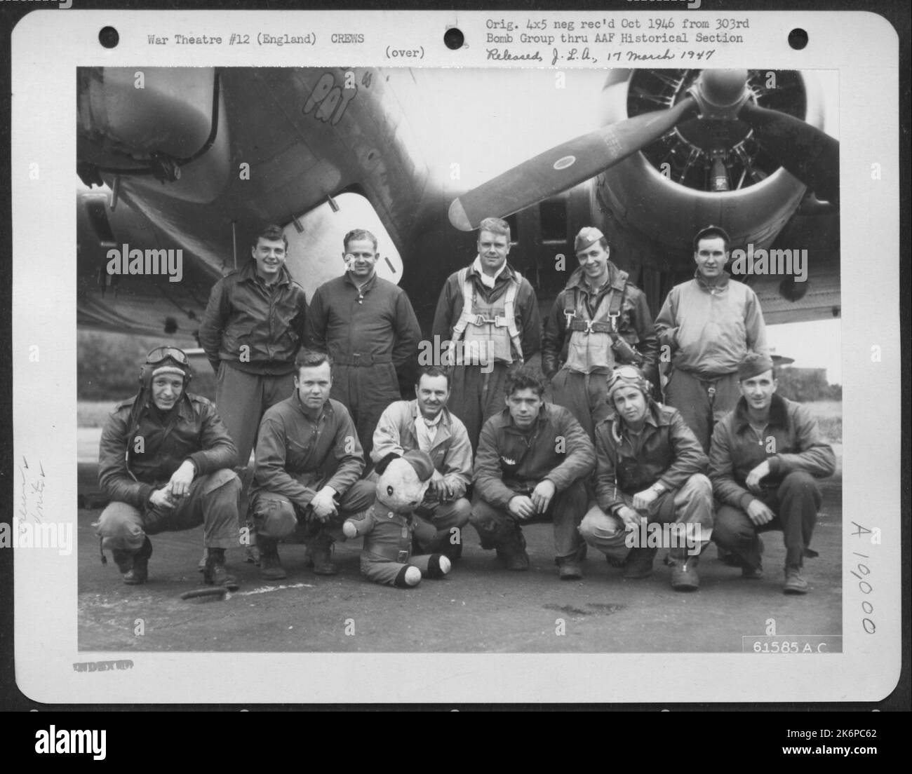 Lead Crew On Bombing Missions To Blainville, France, Beside A Boeing B ...