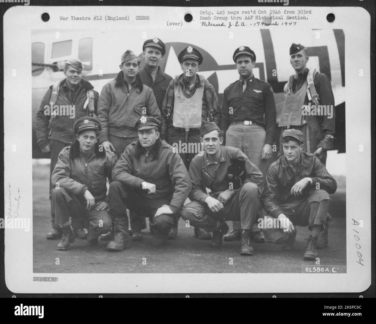 Lead Crew On Bombing Missions To Mannheim, Germany, Beside A Boeing B ...
