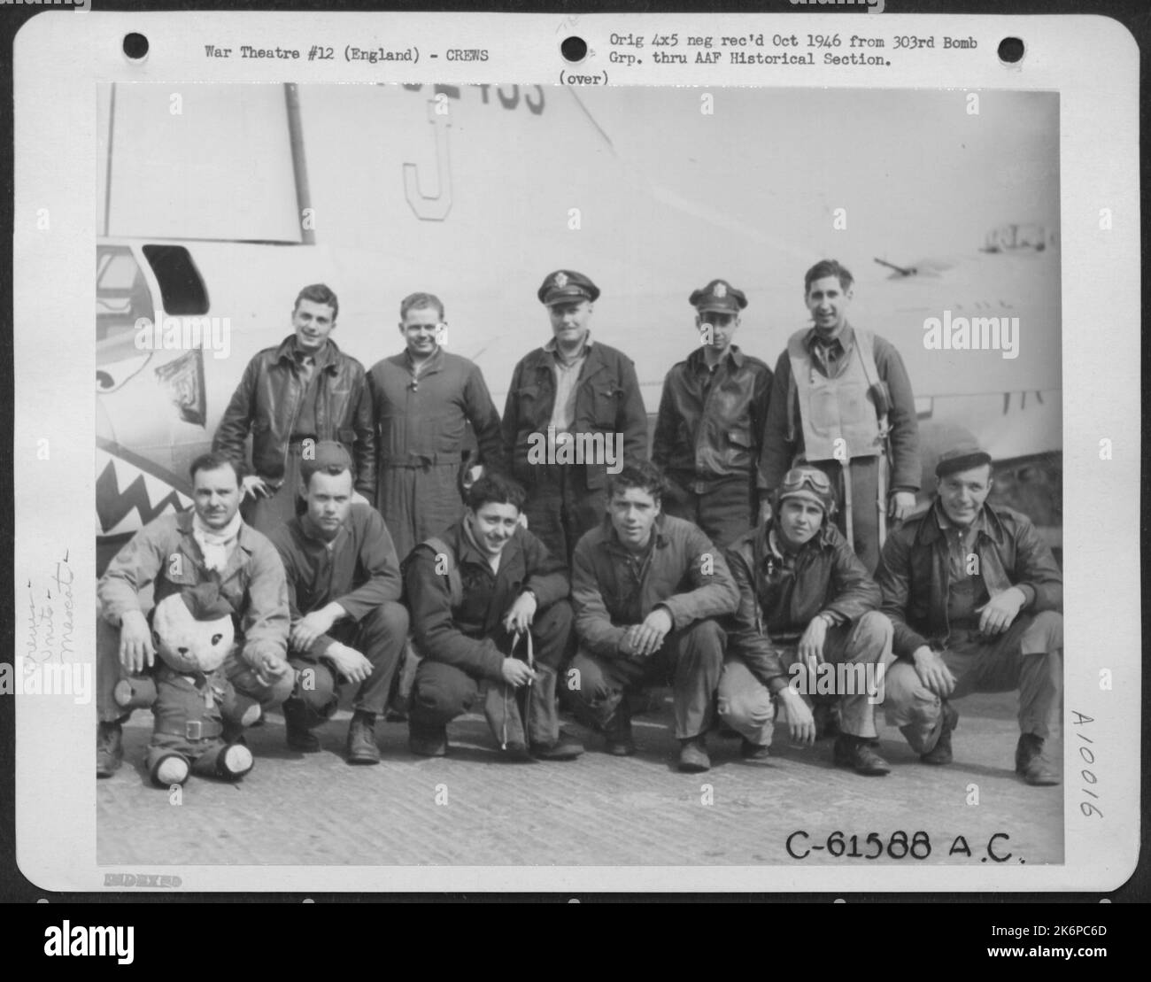 Lead Crew On Bombing Missions To Merseburg, Germany, Beside A Boeing B ...