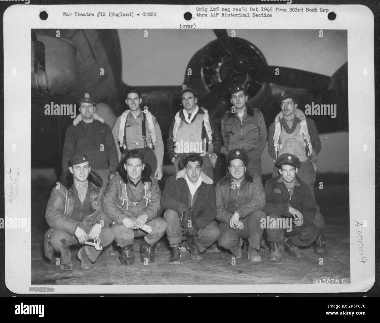 Lead Crew On Bombing Missions To Merseburg, Germany, Beside A Boeing B ...