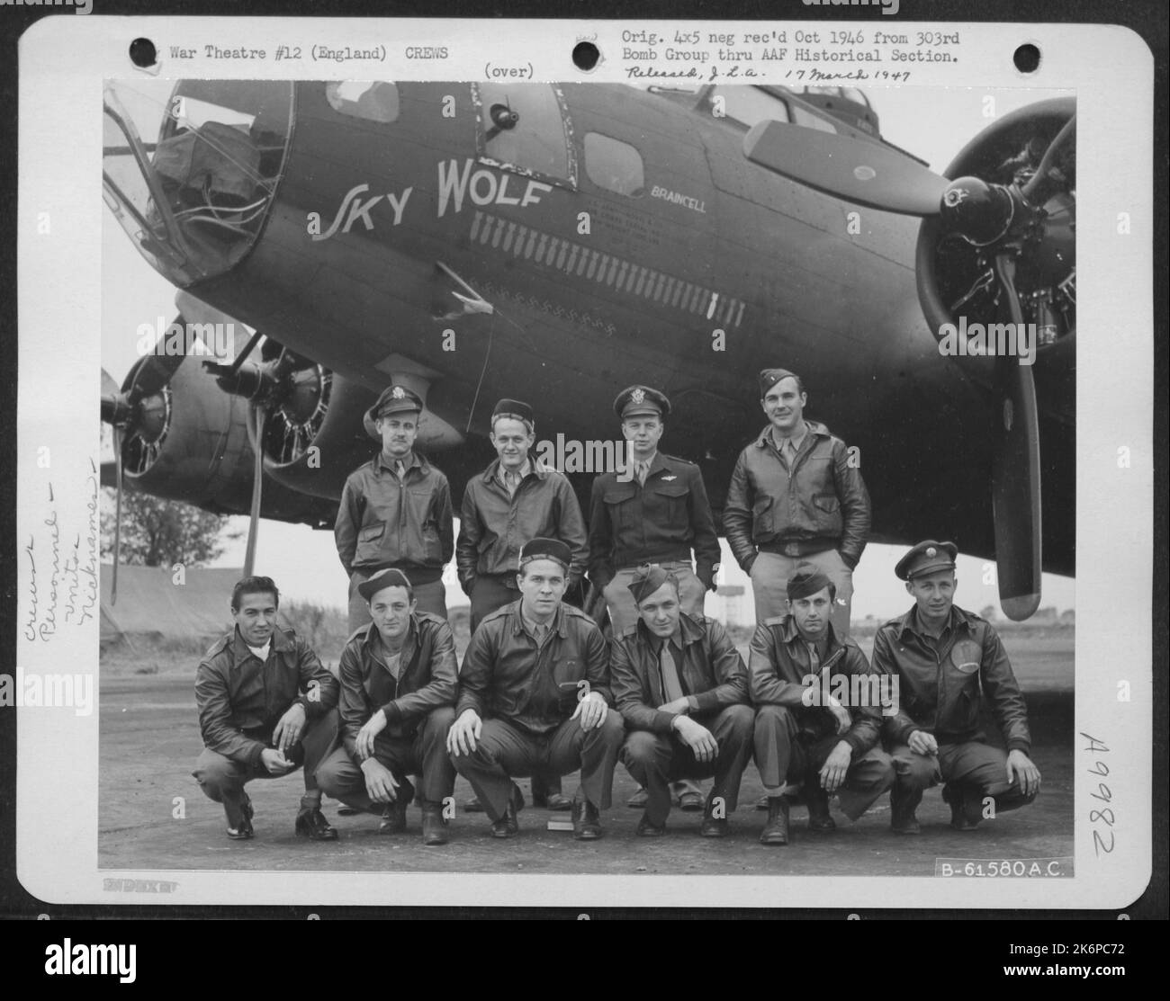 Lt. Timkin And Crew Of The 358Th Bomb Squadron, 303Rd Bomb Group ...