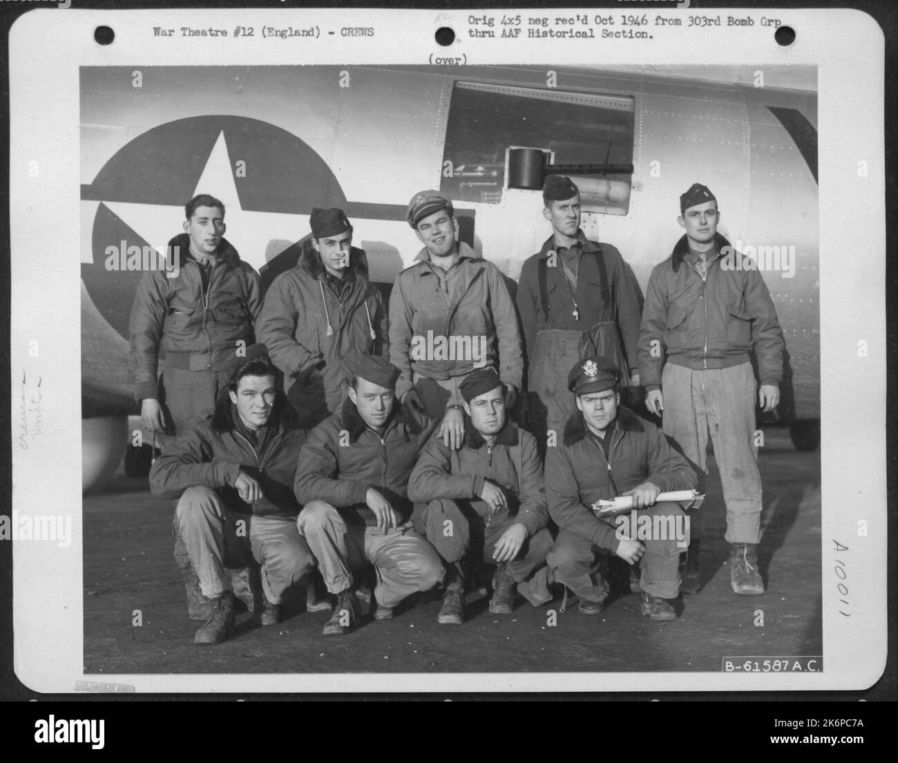 Lead Crew On Bombing Missions To Duisburg, Germany, Beside A Boeing B ...
