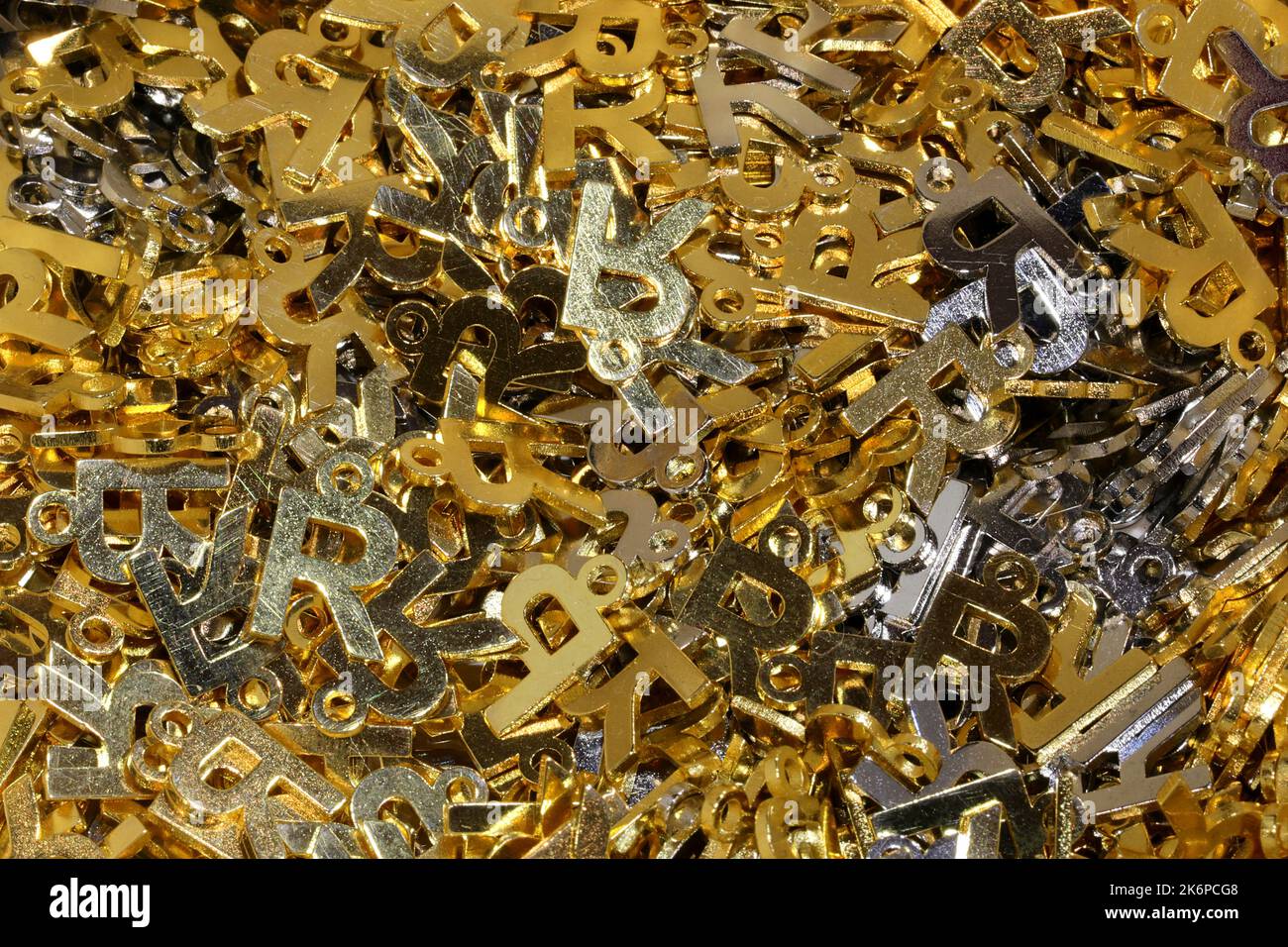 background of capital R letters to customize the necklaces Stock Photo ...