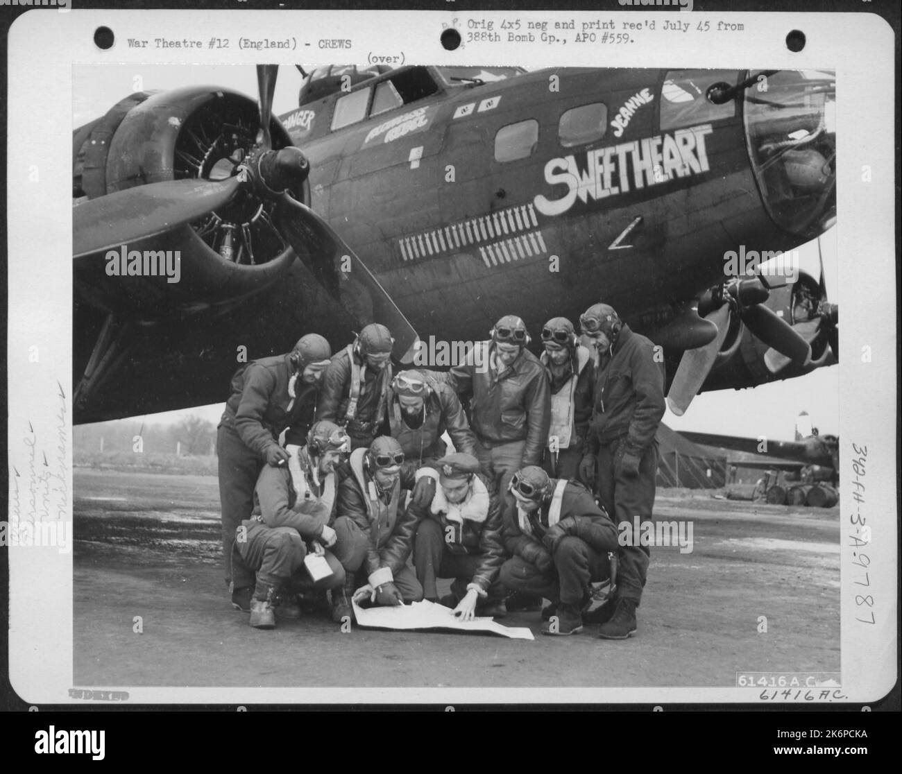 Crew Of Teh 561St Bomb Squadron, 388Th Bomb Group Beside The Boeing B ...