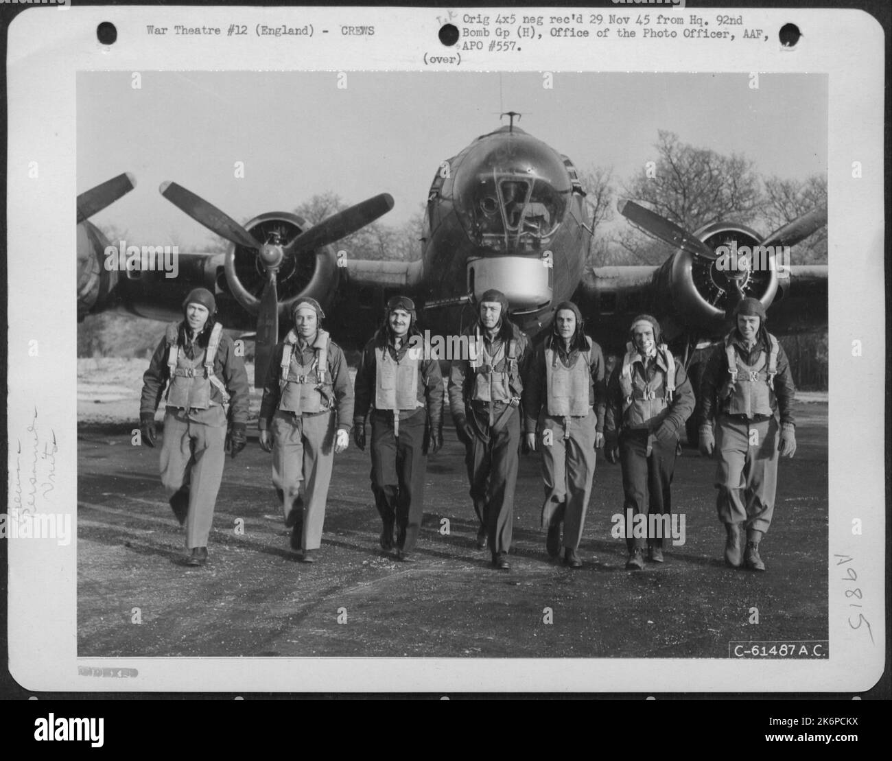 Lt. Colonel Nelson And Major Chapman With Personnel Of The 92Nd Bomb ...