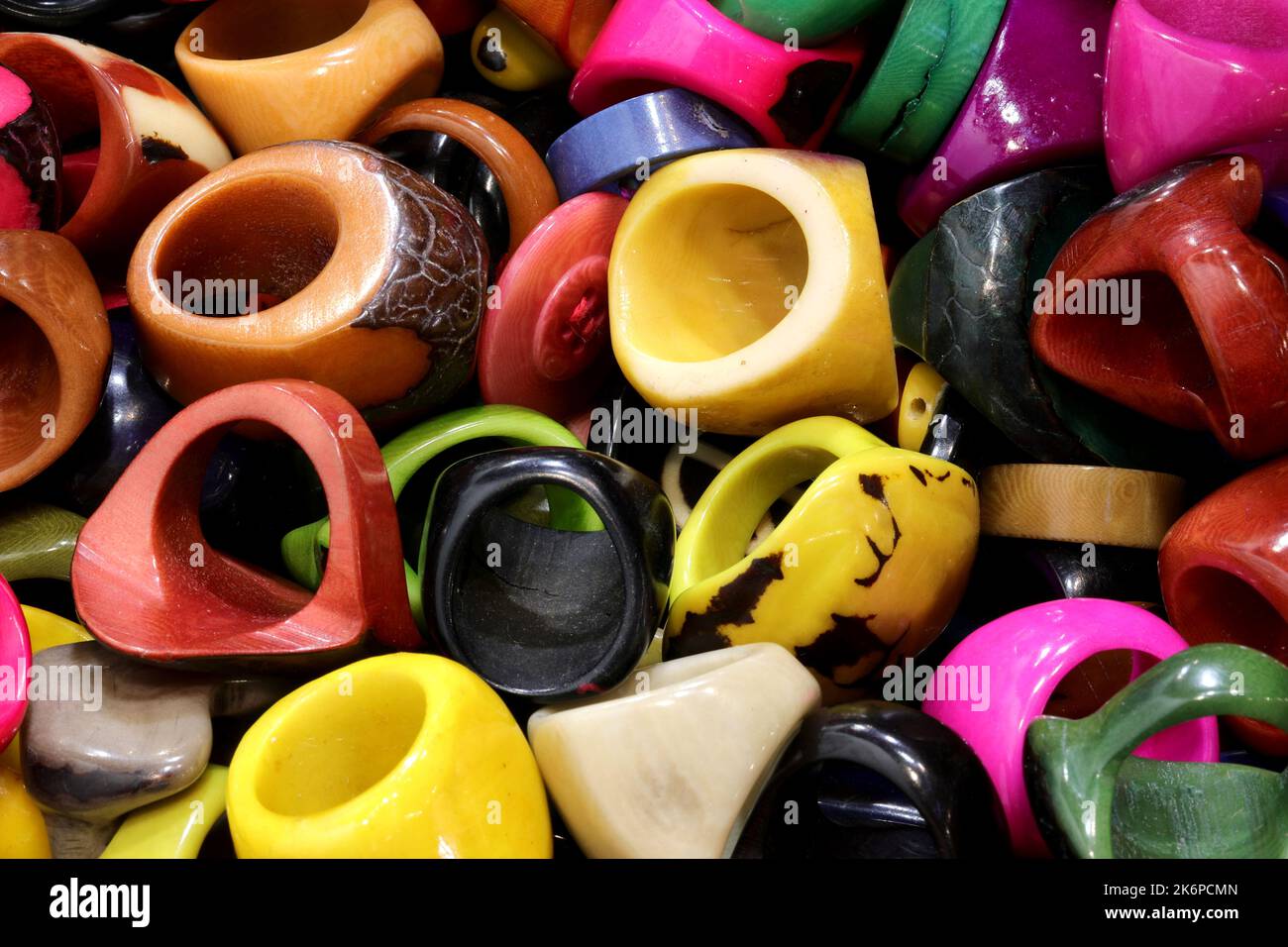 artisanal products created with the tagua nut also called vegetable ...