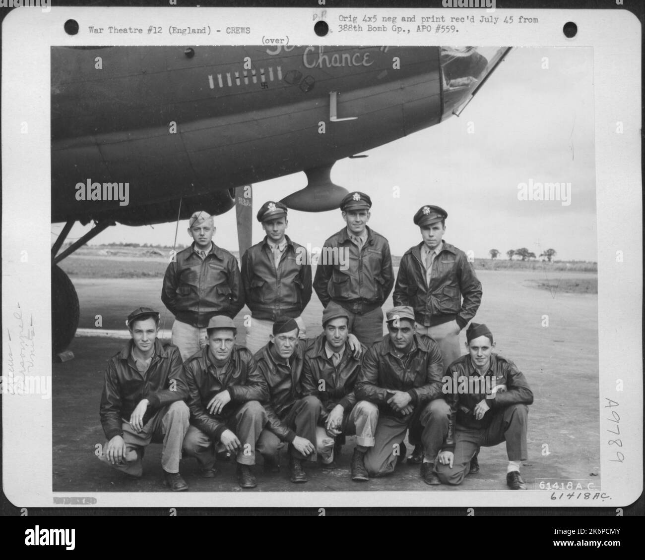Crew Of The 562Nd Bomb Squadron, 388Th Bomb Gp, Beside The Boeing B-17 ...