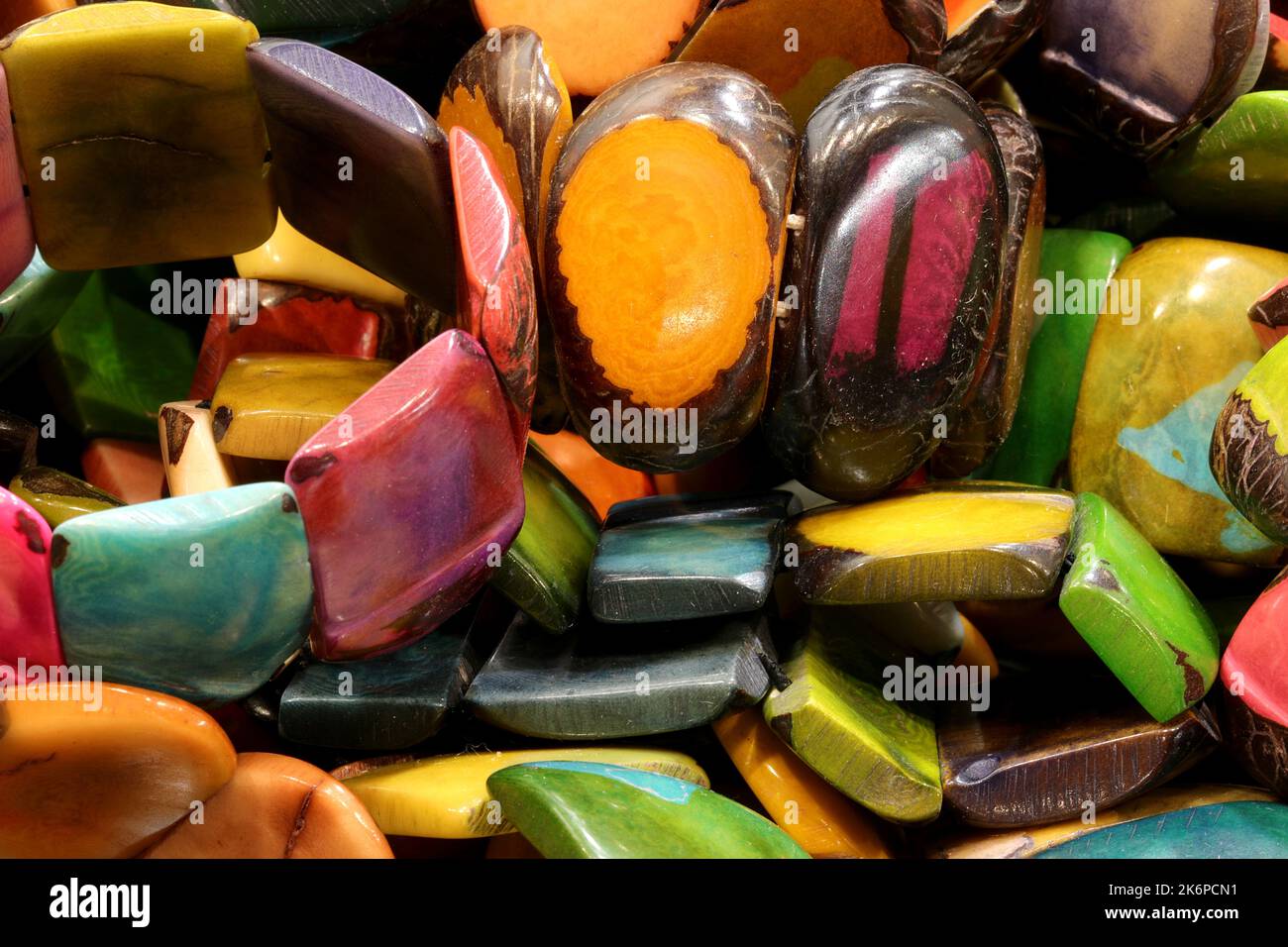 artisanal products created with the tagua nut also called vegetable ...