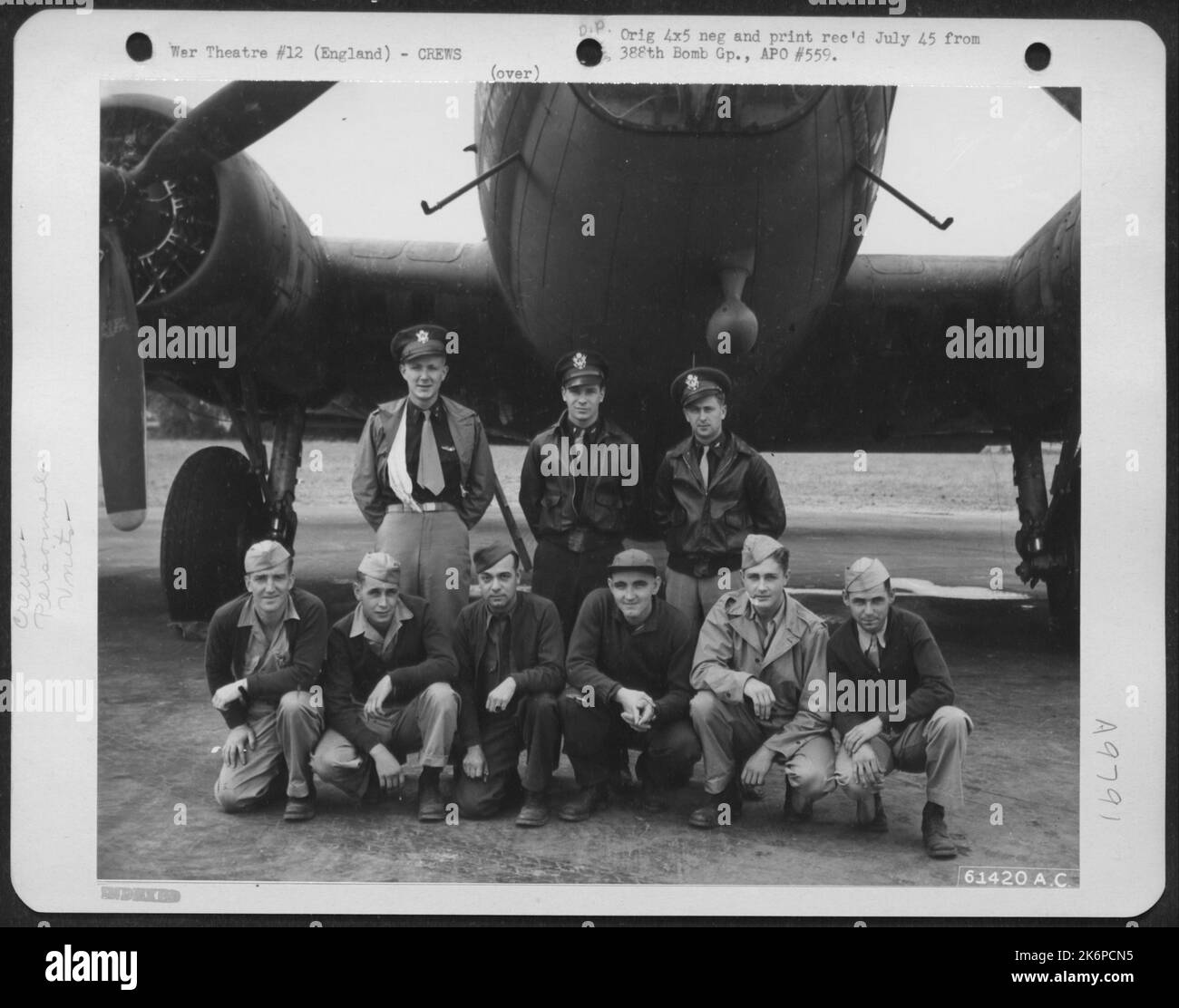 Crew Of The 562Nd Bomb Sdqn., 388Th Bomb Group, In Front Of A Boeing B ...
