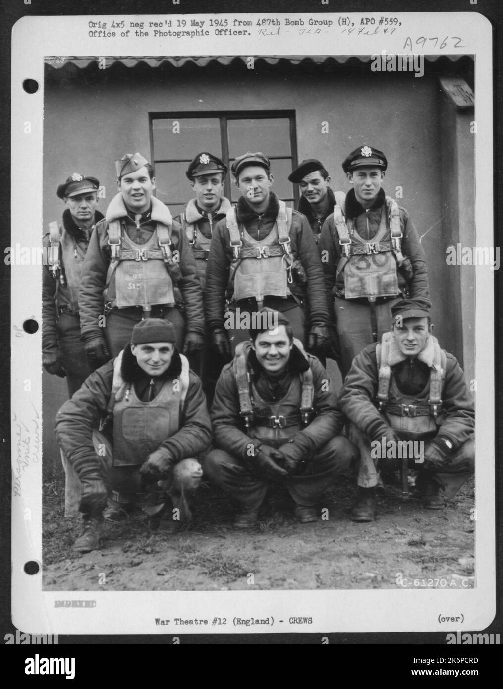 Bennedsen And Crew Of The 487Th Bomb Group, Based In England. 7 January ...