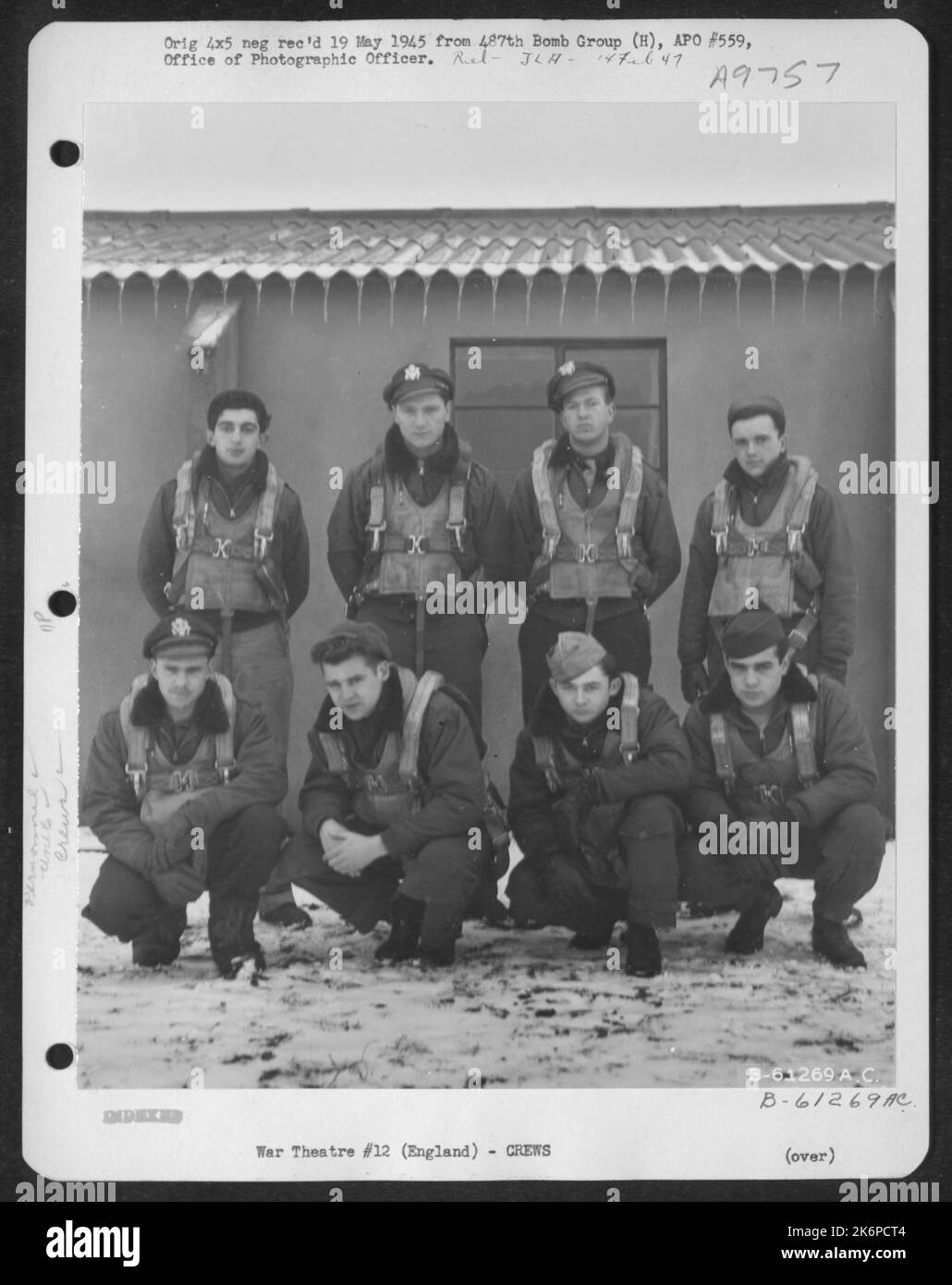 Lt. Shepard And Crew Of The 487Th Bomb Group, Based In England. 22 ...