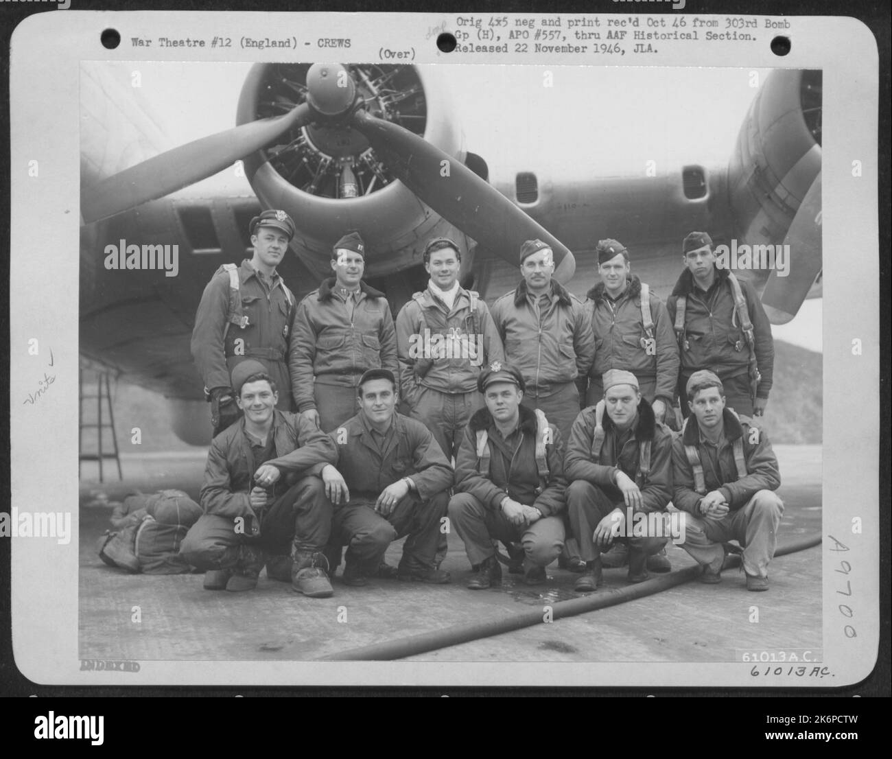 Lead Crew On Bombing Mission To Berlin, Germany, In Front Of A Boeing B ...