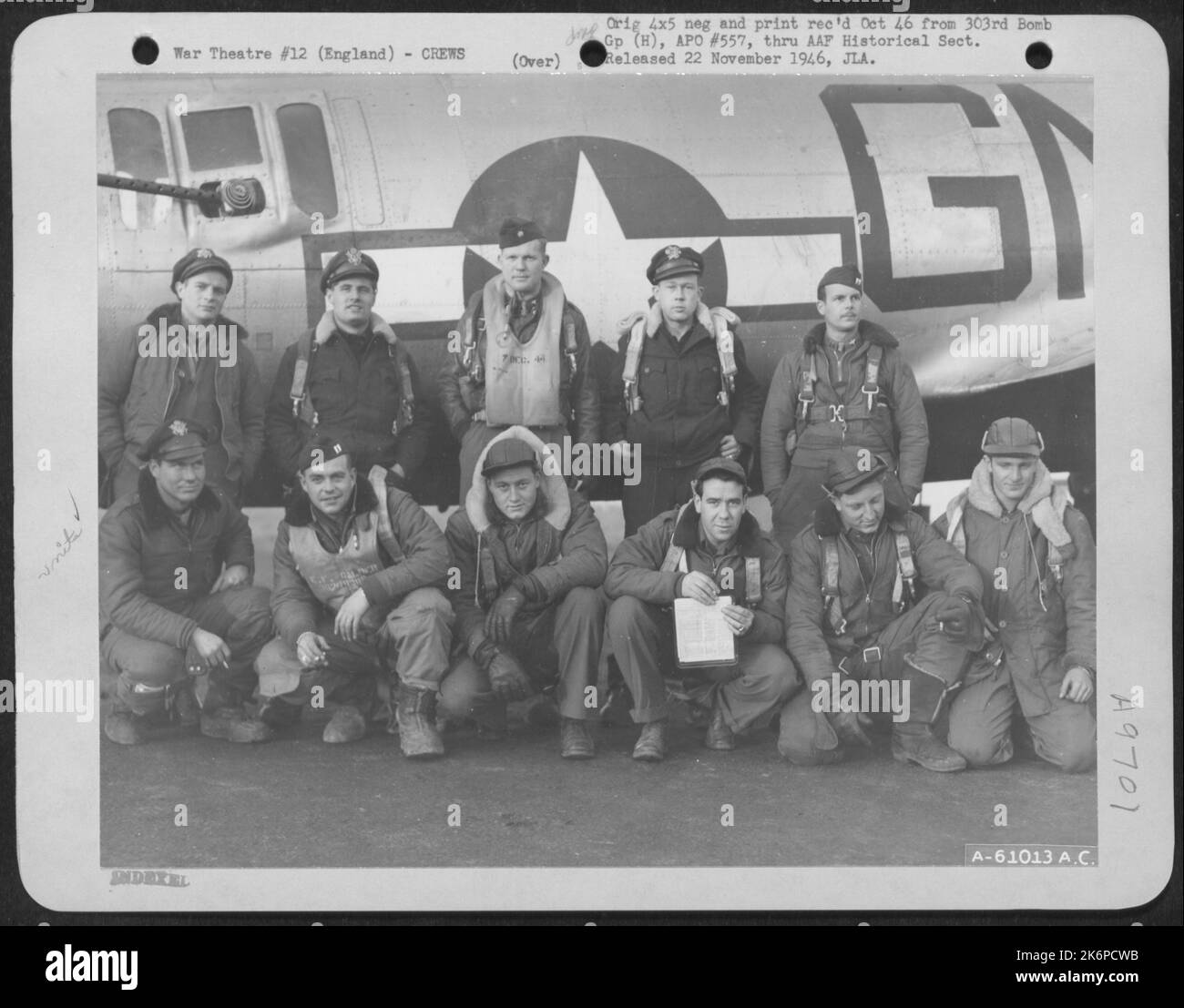 Lead Crew On Bombing Mission To Ingolstadt, Germany, In Front Of A ...