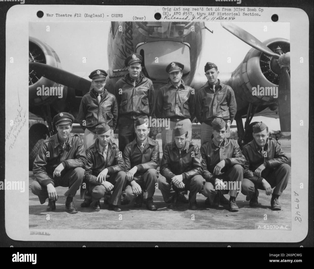 Lt. J. Mcconnell And Crew Of The 358Th Bomb Squadron, 303Rd Bomb Group ...