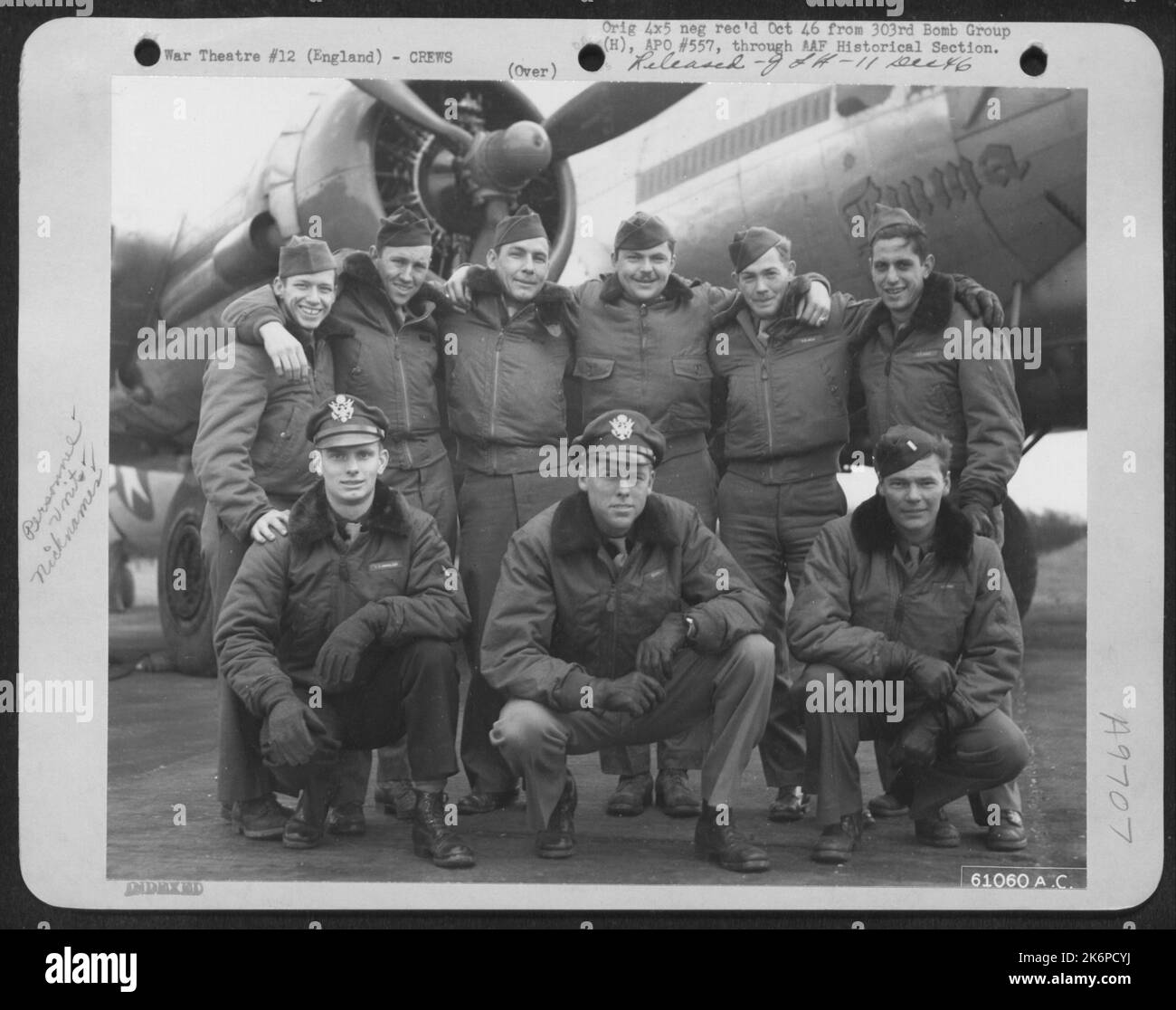 Lt. Bailey And Crew Of The 358Th Bomb Squadron, 303Rd Bomb Group ...