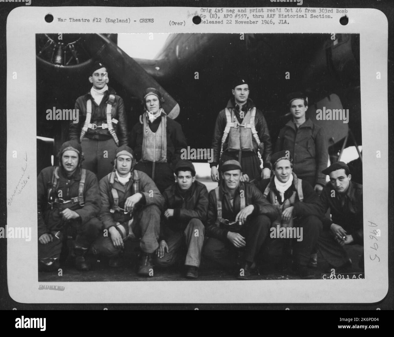 Lt. Shope And Crew Of The 427Th Bomb Squadron, 303Rd Bomb Group, Beside ...