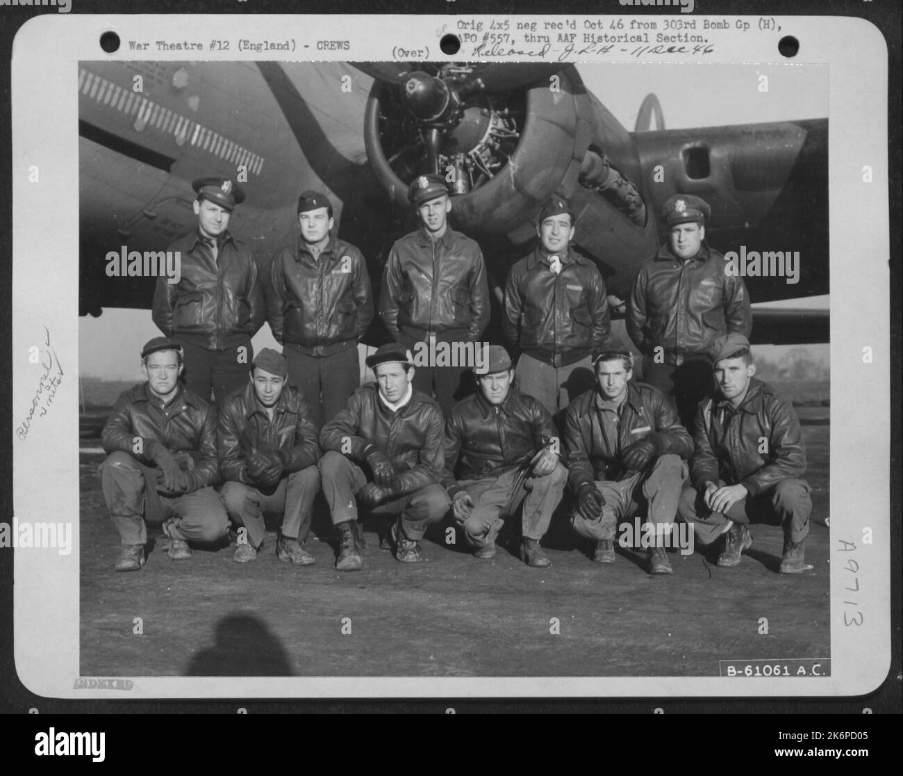 Lt. Clark And Crew Of The 358Th Bomb Squadron, 303Rd Bomb Group, Beside ...