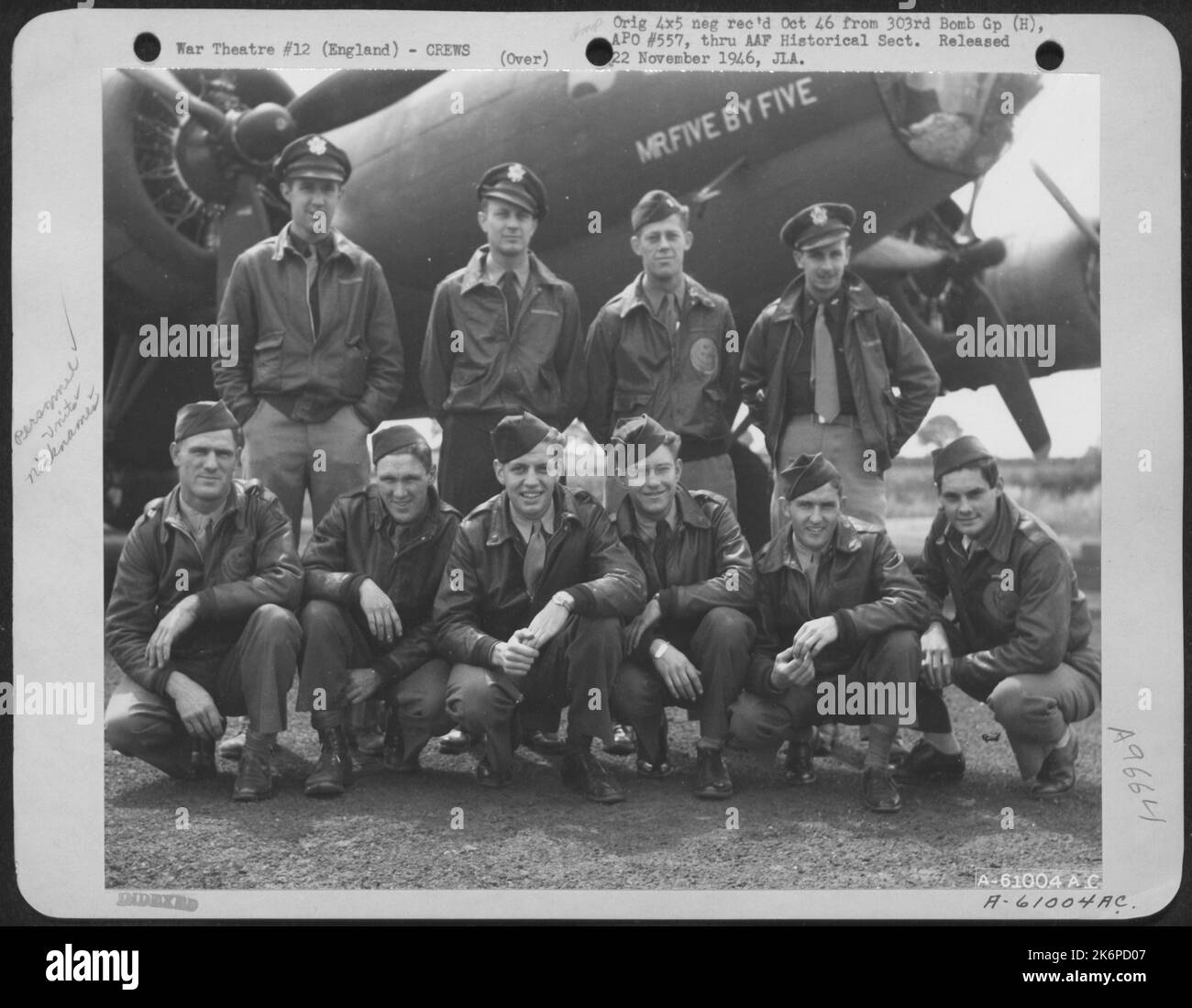 Lt. Pratt And Crew Of The 427Th Bomb Squadron, 303Rd Bomb Group, Beside ...
