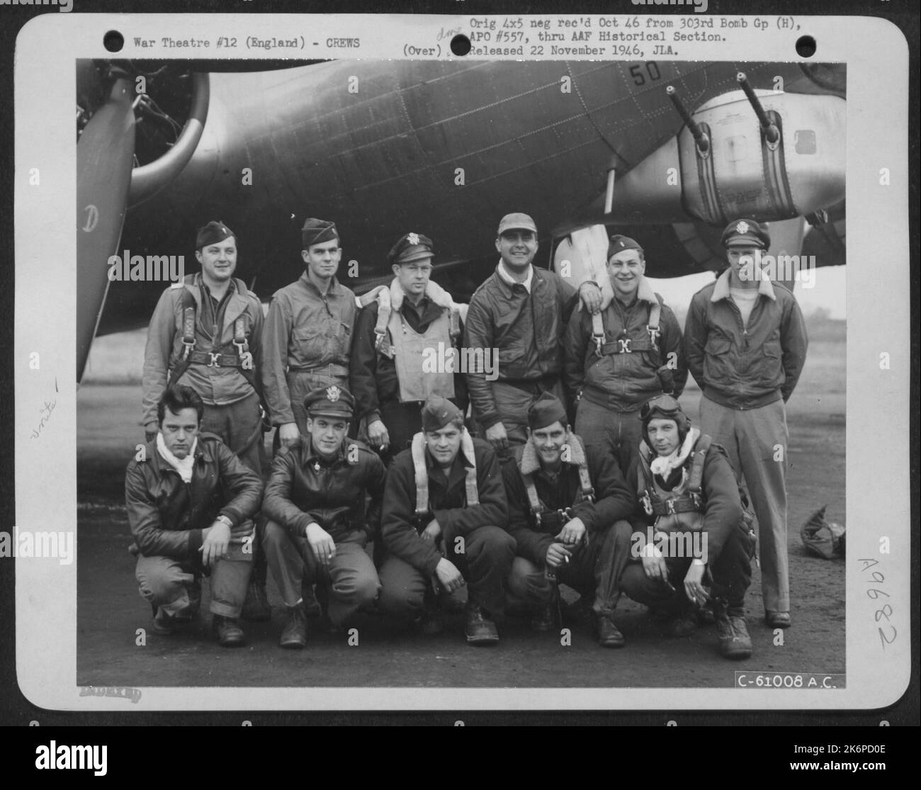 Lead Crew On Bombing Mission To Wesseling, Germany, Beside A Boeing B ...