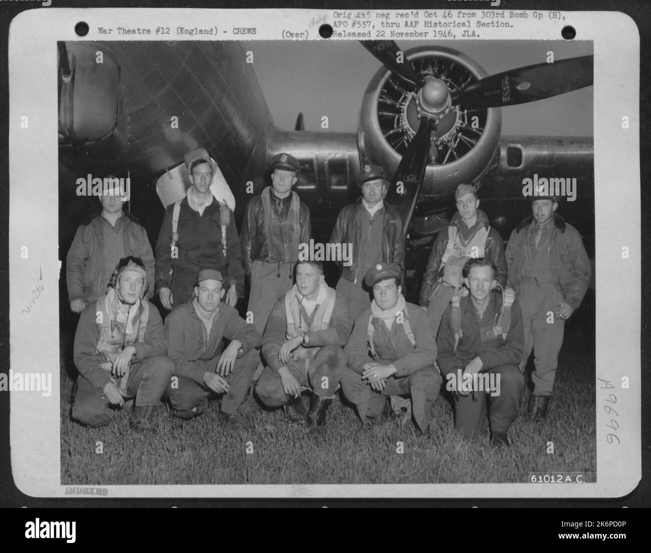 Lead Crew On Bombing Mission To Saarbrucken, Germany, In Front Of A ...