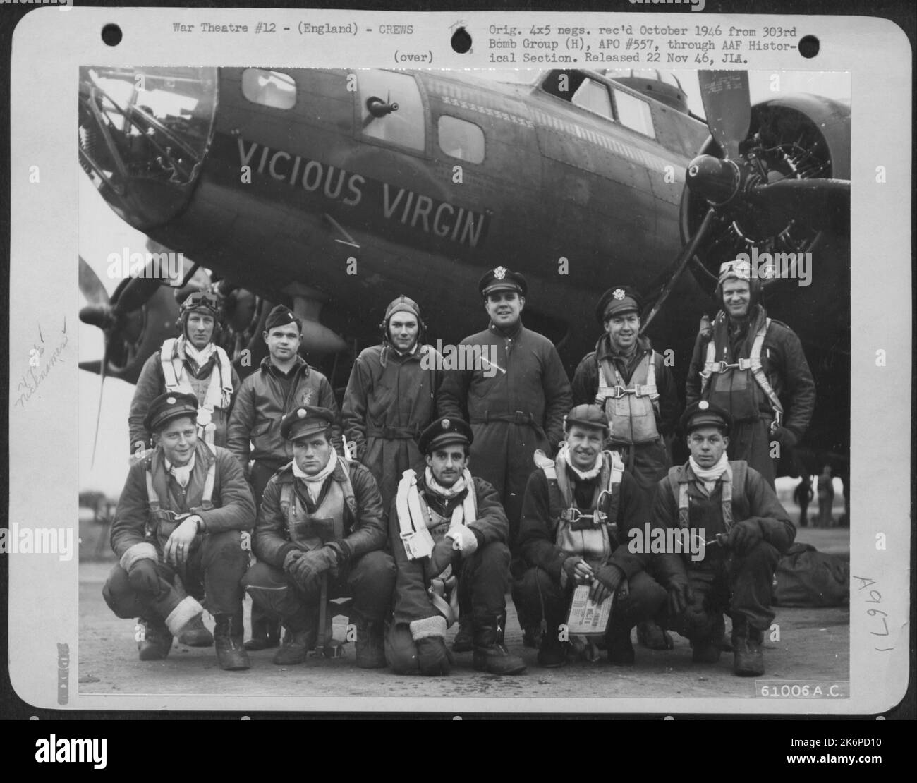 Lead Crew On Bombing Mission To Aschersleben, Germany, Beside A Boeing ...