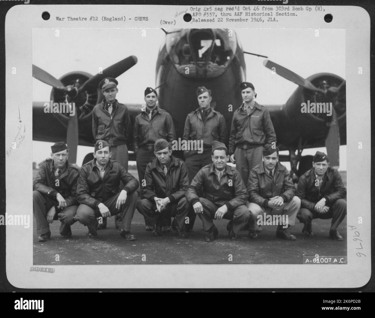 Lt. Shope And Crew Of The 427Th Bomb Squadron, 303Rd Bomb Group, Beside ...