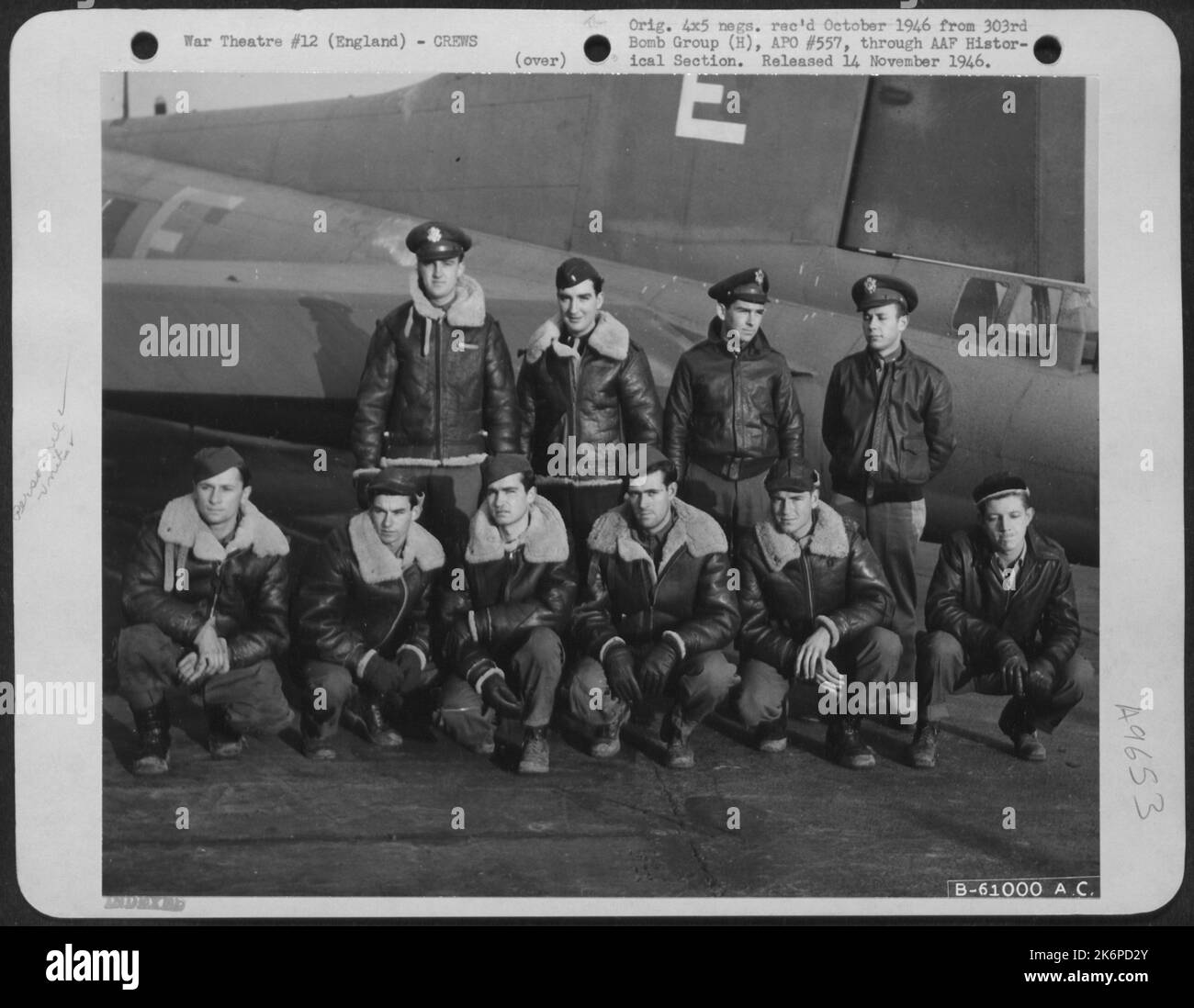 Lt. Luke And Crew Of The 360Th Bomb Squadron, 303Rd Bomb Group, Beside ...