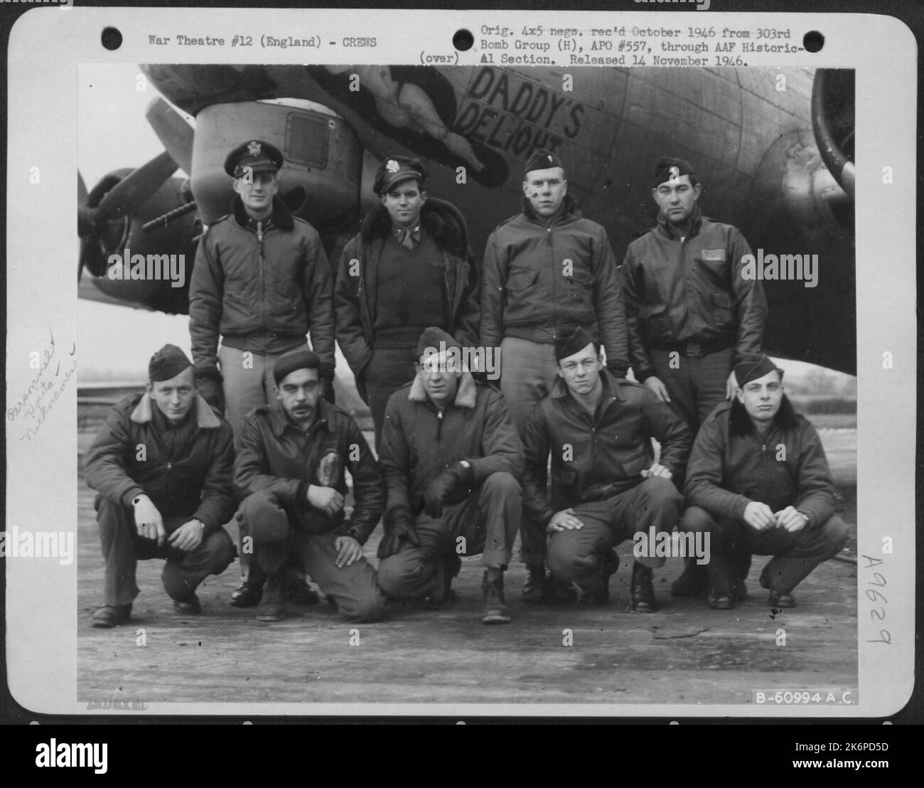 Lt. Bailey And Crew Of The 359Th Bomb Squadron, 303Rd Bomb Group ...