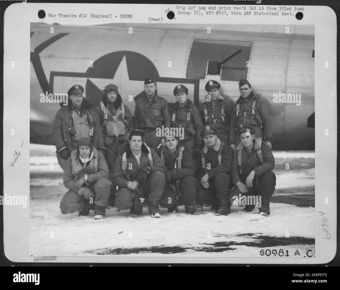 Lead Crew On Bombing Mission To Sterkrade, Germany, Beside A Boeing B ...