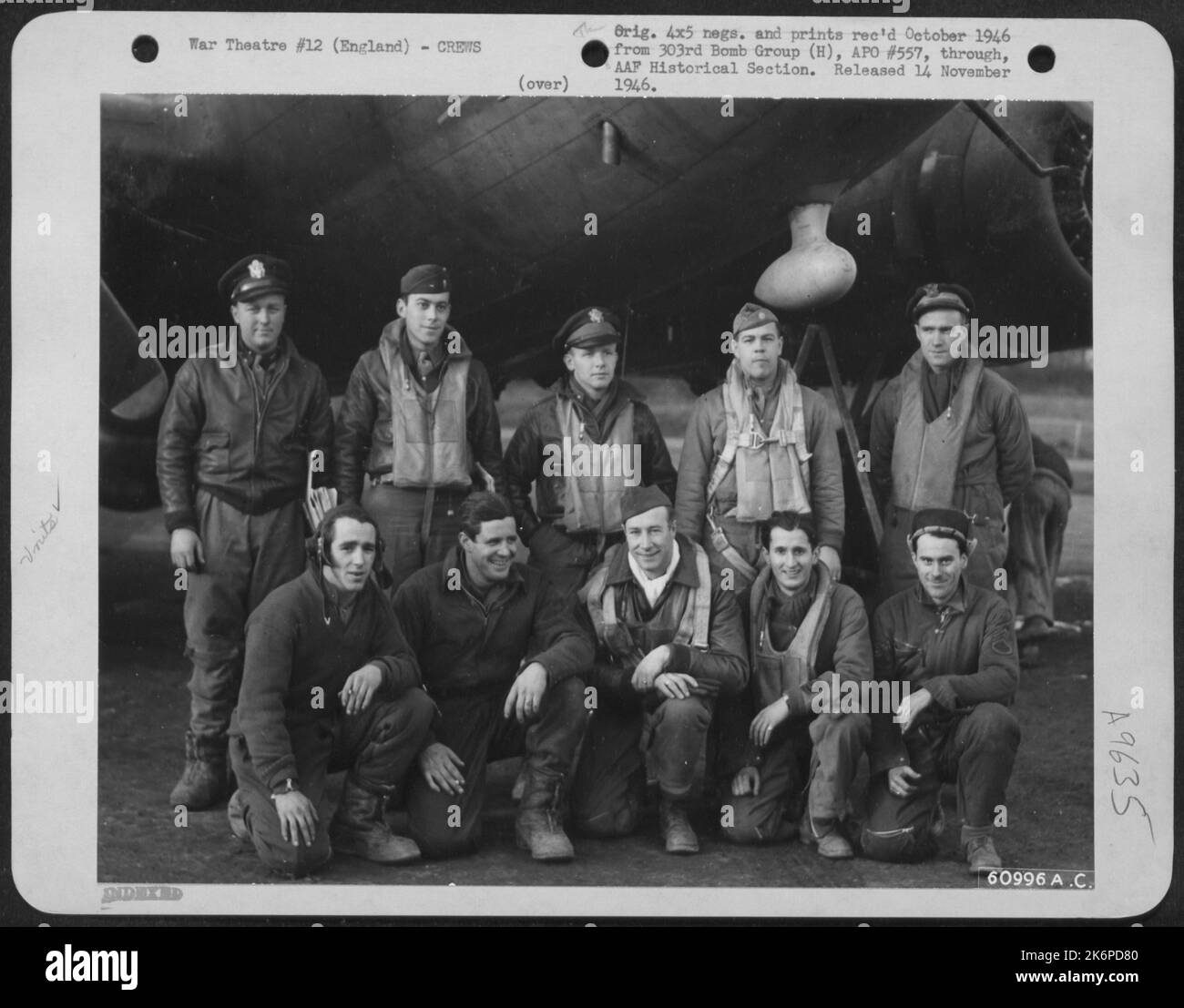 Lead Crew On Bombing Mission To Bois Coquerel, France, In Front A ...